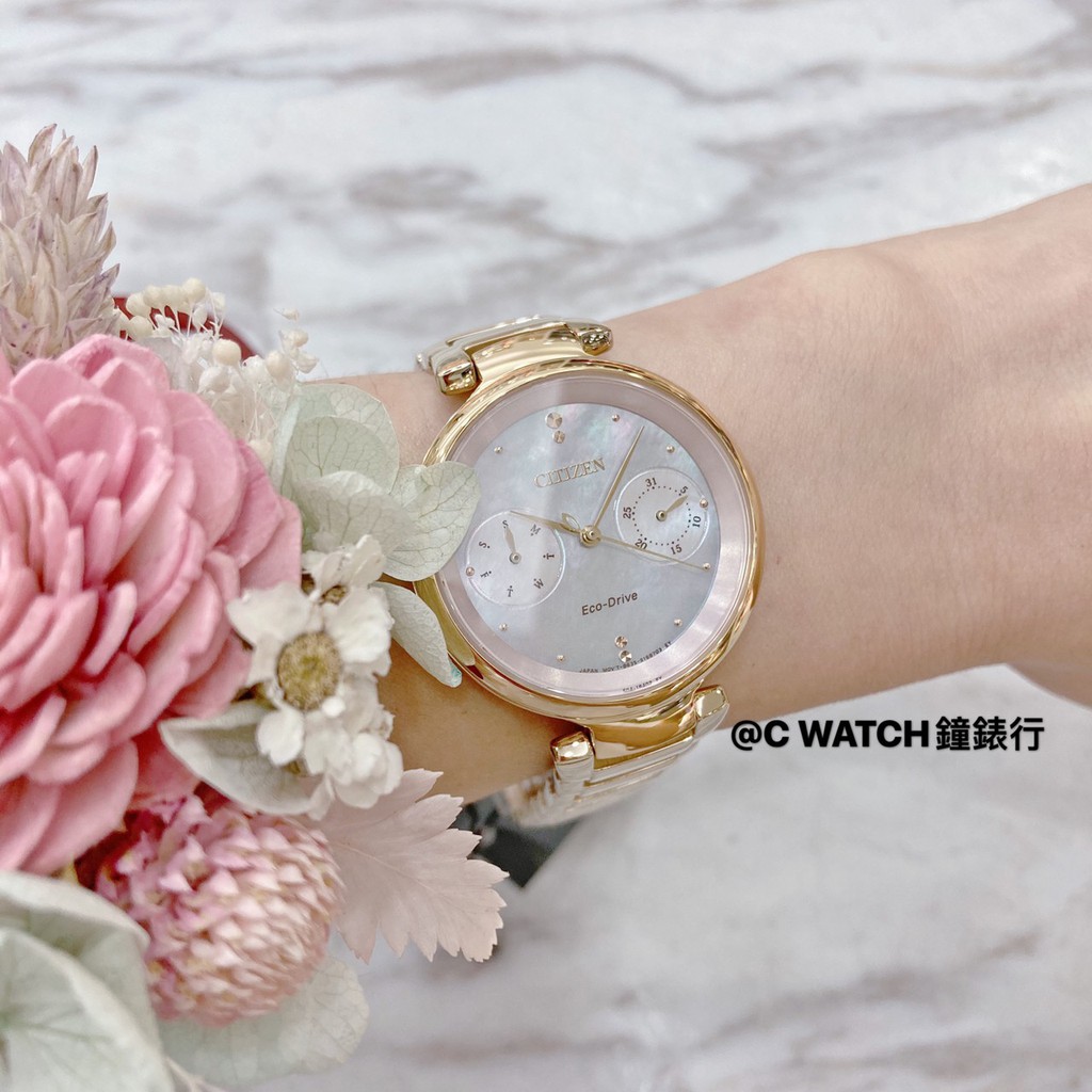公司貨附發票｜CITIZEN 星辰 優雅光動能 甜美女錶 FD1103-89Y | 蝦皮購物