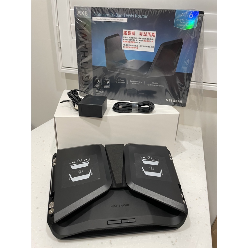 (台灣公司貨 二手) NETGEAR RAX70 夜鷹 AX6600 8串流 WiFi 6 三頻極速 智能路由器(分享器 | 蝦皮購物