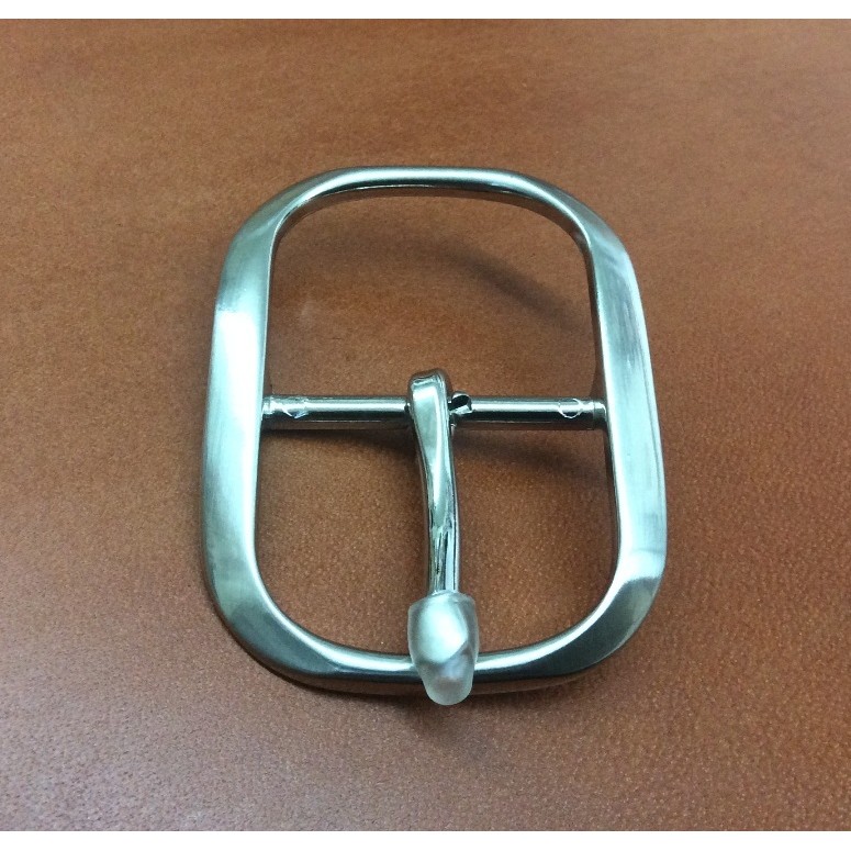 【台灣製】皮帶頭 皮帶扣頭 腰帶頭-長橢圓-吊刷銀色-內徑35mm-653065 | 蝦皮購物