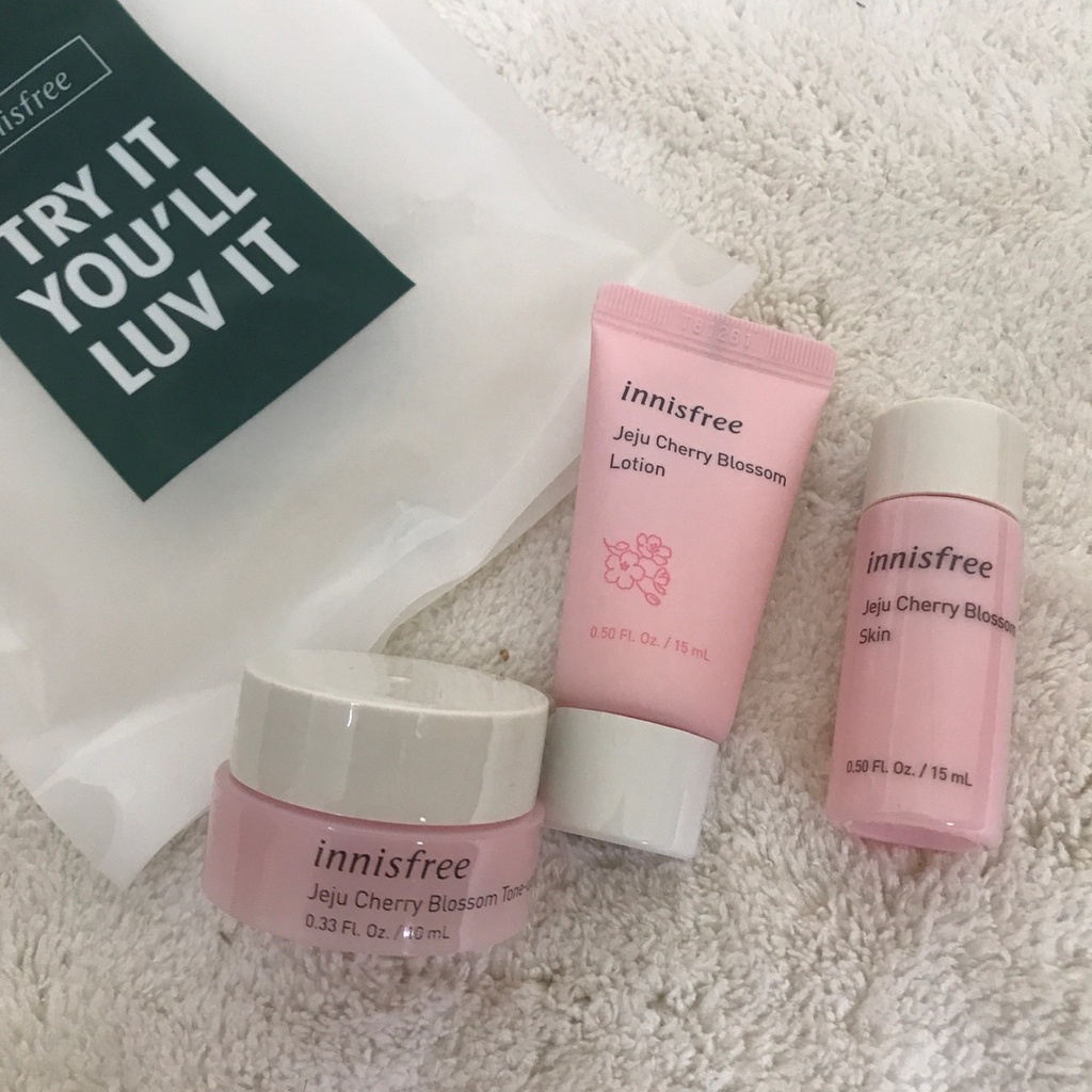 【innisfree】濟州櫻花亮顏保養3件組/現貨/旅行/有效日期2022-2023 | 蝦皮購物
