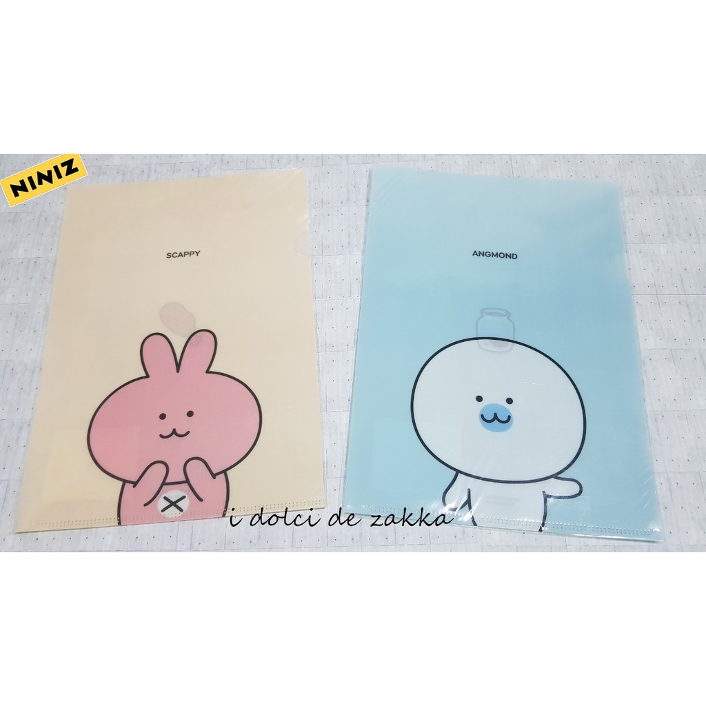 現貨 韓國帶回 NINIZ SCAPPY 兔子/北極熊 ANGMOND 海豹 A4 資料夾 L夾 Kakao | 蝦皮購物