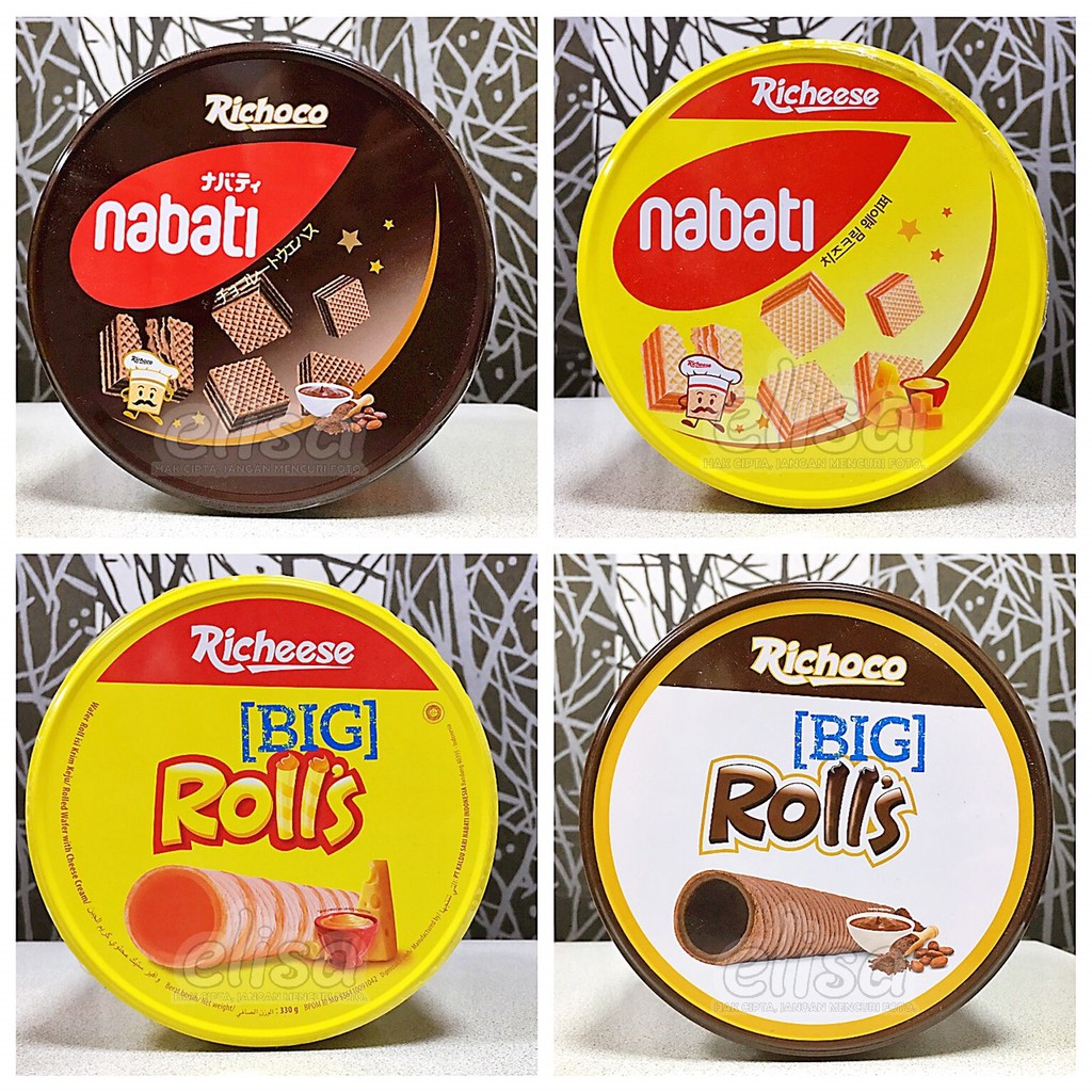 RICHEESE/RICHOCO NABATI CHEESE WAFER/ROLL 起司/可可威化餅/脆迪酥 | 蝦皮購物
