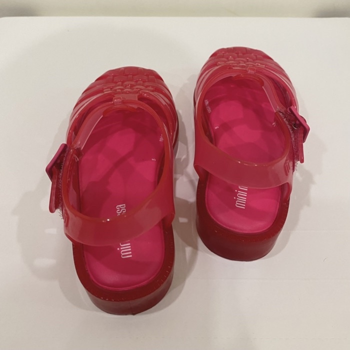 【tzuting22留】mini melissa 經典漁夫鞋(桃紅) US10 專櫃正貨 | 蝦皮購物