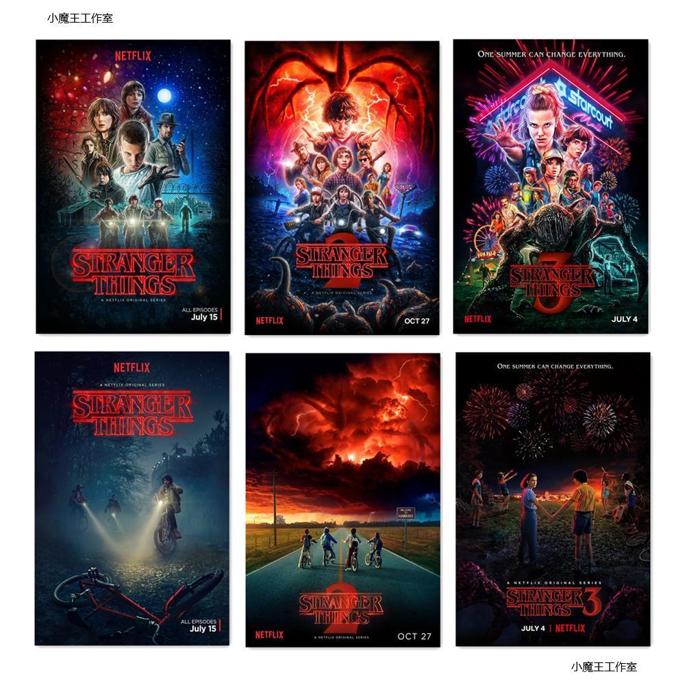 Stranger Things Poster Season 3 2 1 Characters Retro TV Mov | 蝦皮購物