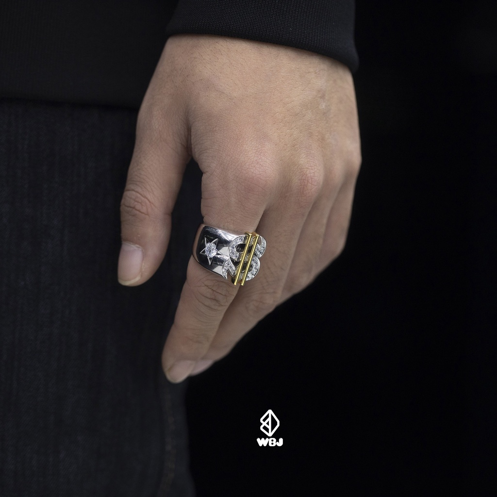 WBJ訂製珠寶 方形美金戒指立體戒指 925純銀 電鍍18K真金雙線 鑽戒 | 蝦皮購物