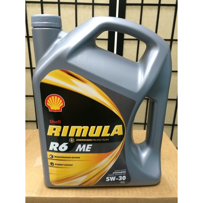 單買區-【殼牌Shell】Rimula R6 ME、5W30、合成級-重車柴油引擎機油、4L/罐【E4/CF-合成】 | 蝦皮購物