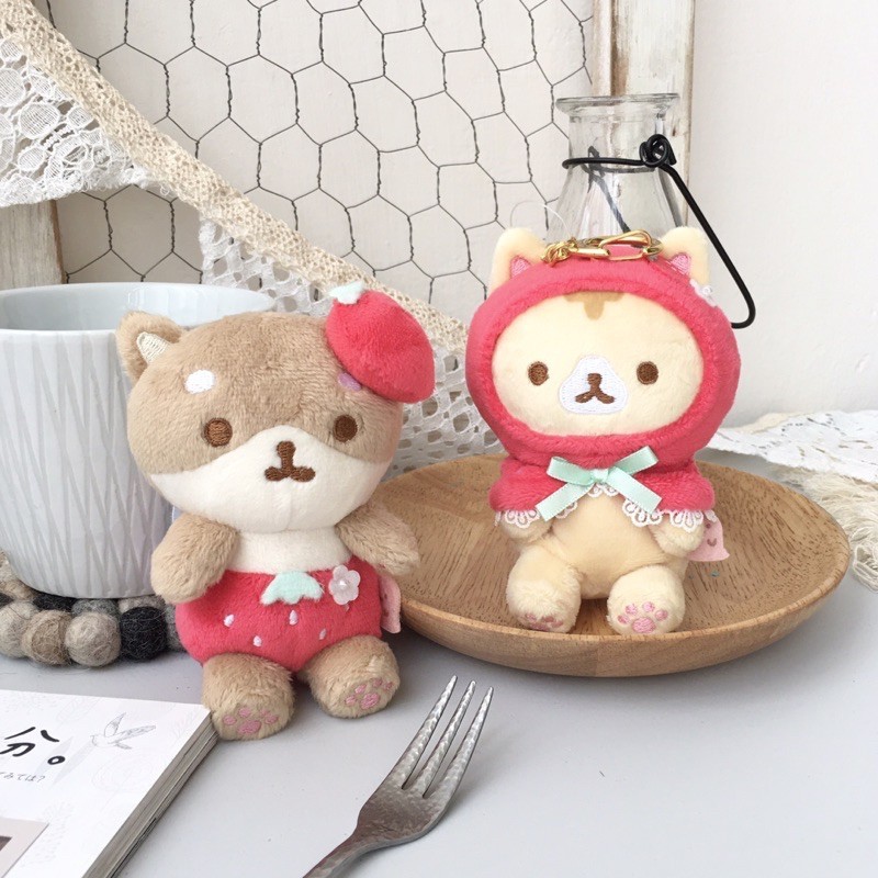 corocoronya 草莓 麵包貓咪 柴犬 玩偶 吊飾 日本代購 San-x 療育 交換禮物 | 蝦皮購物