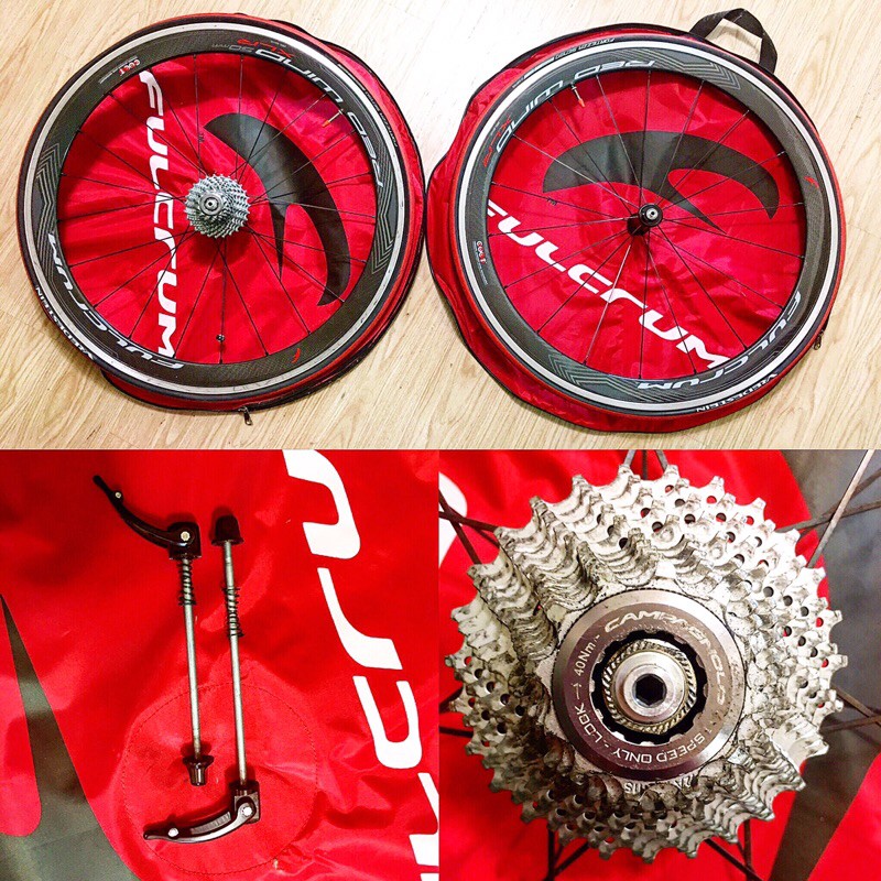 Fulcrum Red Wind 50 XLR 一級輪組9.9成新板輪+飛輪+輪胎 | 蝦皮購物
