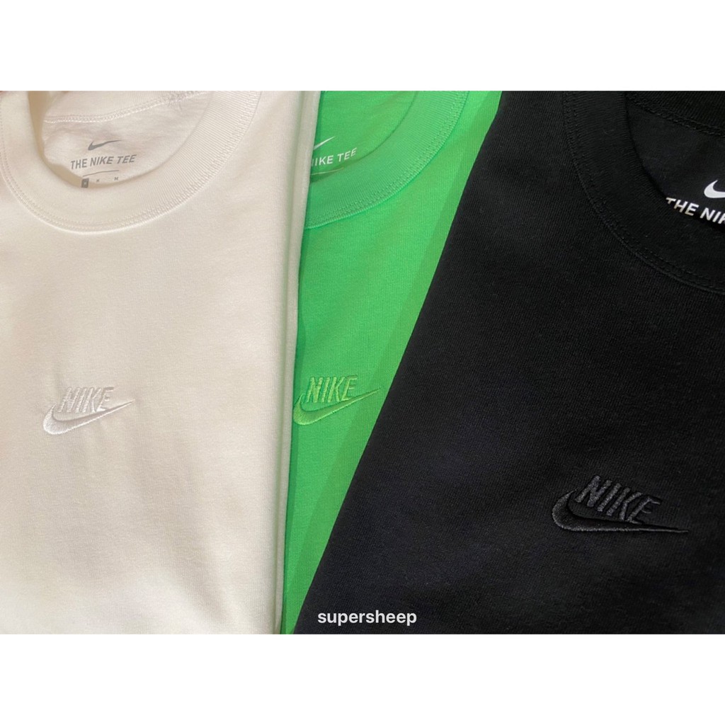 Nike Sportswear 刺繡logo 厚磅 短袖 黑 DO7393-010 白 DO7393-100 | 蝦皮購物