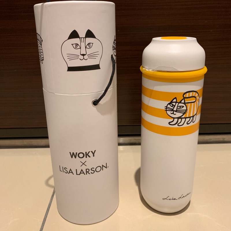 公司貨 WOKY X Lisa Larson聯名款輕量隨行陶瓷保溫瓶/ 400ml/ 橘色 | 蝦皮購物