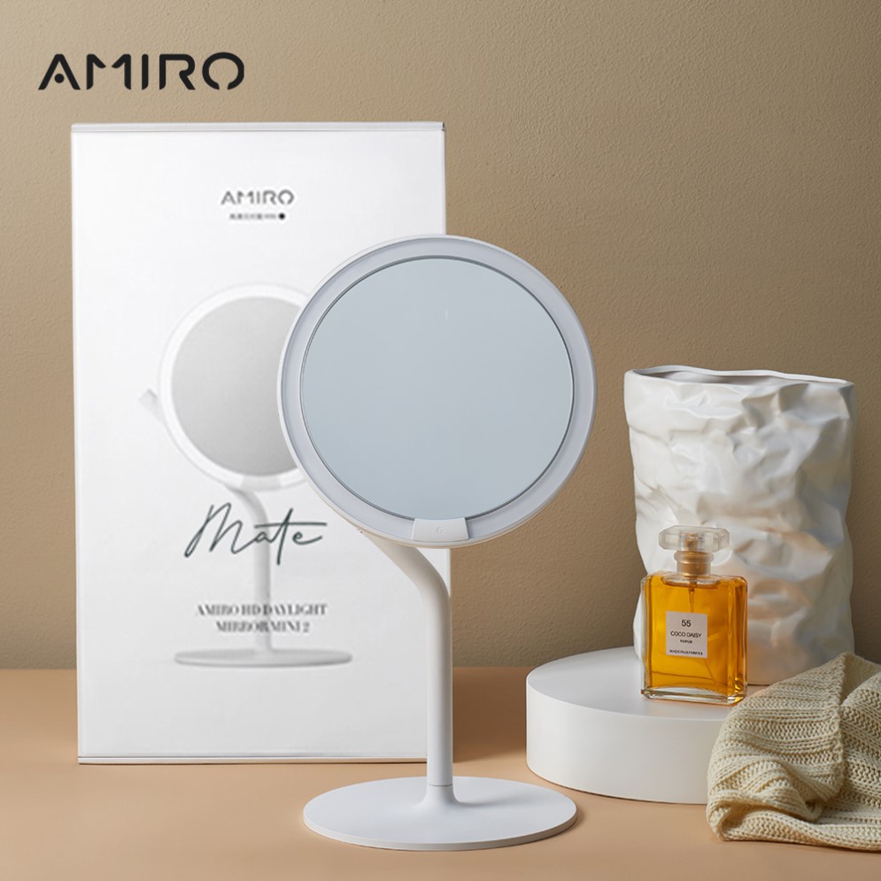 AMIRO Mate系列 第三代LED高清日光化妝鏡 附磁吸放大鏡 王盈喬老師推薦 | 蝦皮購物