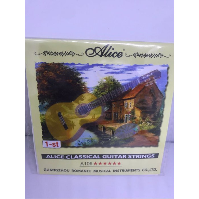 【筌曜樂器】愛麗絲 古典吉他 尼龍弦 第一弦 吉他弦 ALICE A106-1 另還有A103第4弦單售 （烏克麗麗用） | 蝦皮購物
