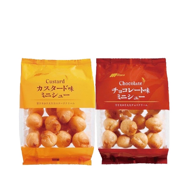 【佐賀屋】丸金 Marukin 泡芙 鬆軟小泡芙 卡士達奶油泡芙 巧克力泡芙 63g#日本零食 | 蝦皮購物