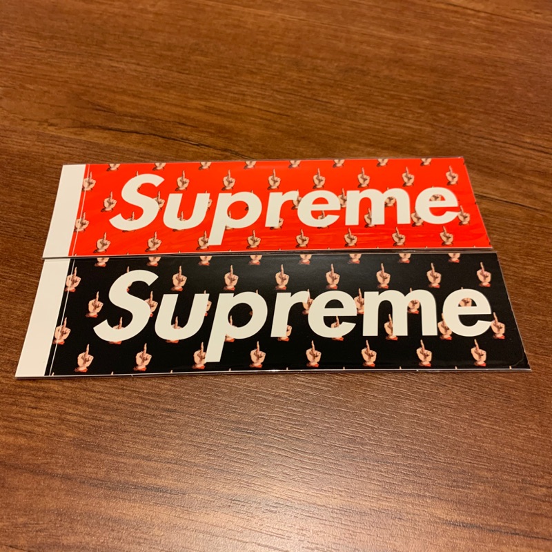 現貨 Supreme undercover middle finger 中指 box logo 貼紙 | 蝦皮購物