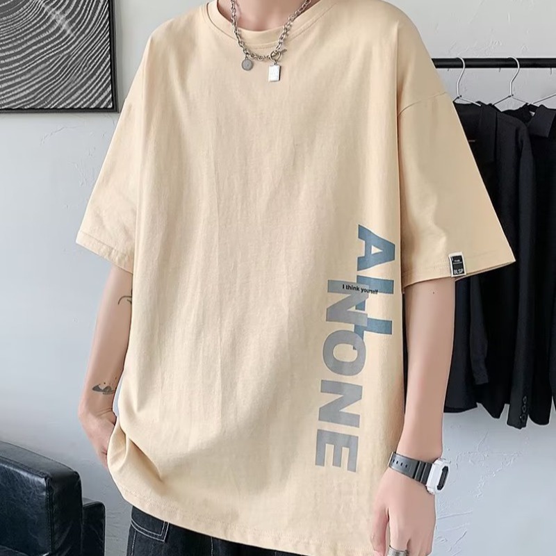 涼感男士t恤短袖 短T男上衣【M-8XL】夏季加肥加大尺碼潮牌潮流ins短袖T恤港風寬松百搭學生半袖冰絲上衣@緣投哥服飾 | 蝦皮購物