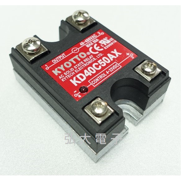【弘宙】KYOTTO SSR KD40 固態繼電器 (DC - AC) 48~480VAC, 10A~125A | 蝦皮購物