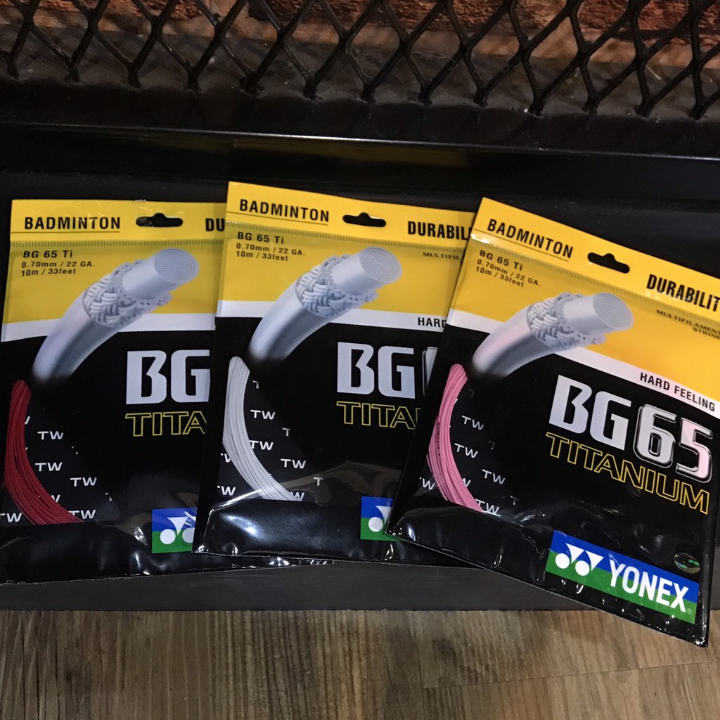 【英明羽球】YONEX 優乃克 羽球線 BG65 TITANIUM BG65TI 65TI (三色) | 蝦皮購物