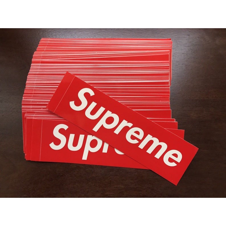 AirRoom 全新正品現貨 Supreme new box logo sticker 貼紙 配件 紅BOX | 蝦皮購物