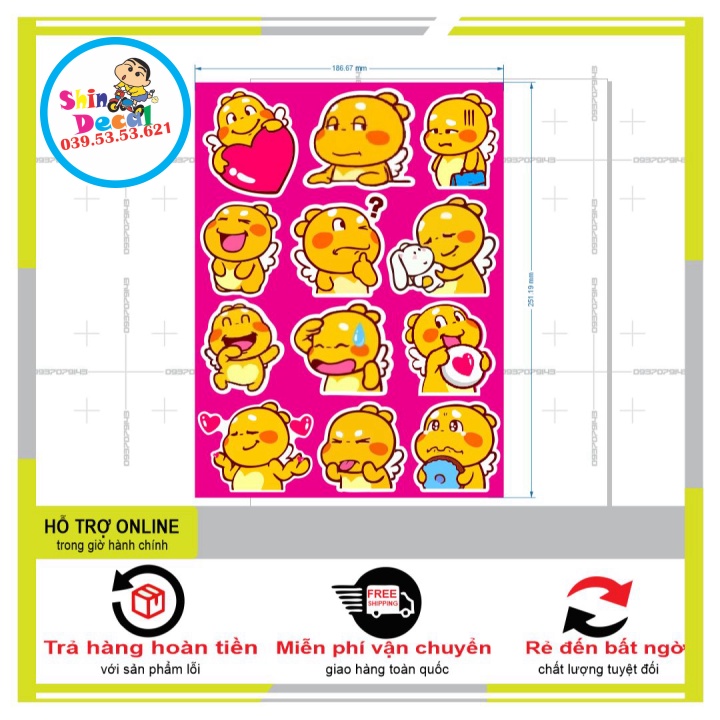 Shindecal- 可愛的恐龍貼紙 LOGO KUTE | 蝦皮購物