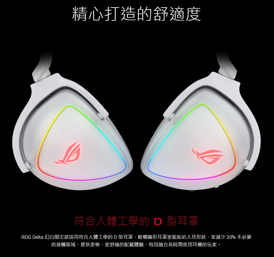 華碩 ASUS ROG Delta 四核心DAC 電競耳麥 黑/白 | 蝦皮購物