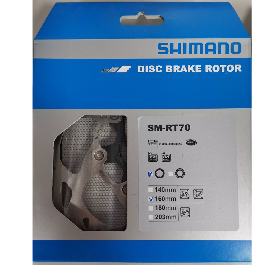快速出貨 現貨 SHIMANO SM-RT70 盒裝 105 中央式碟盤 140mm/160mm 碟盤 | 蝦皮購物