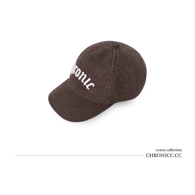 CHRONIC GOTHIC LOGO CAP WASHED COCOA / C-17 | 蝦皮購物