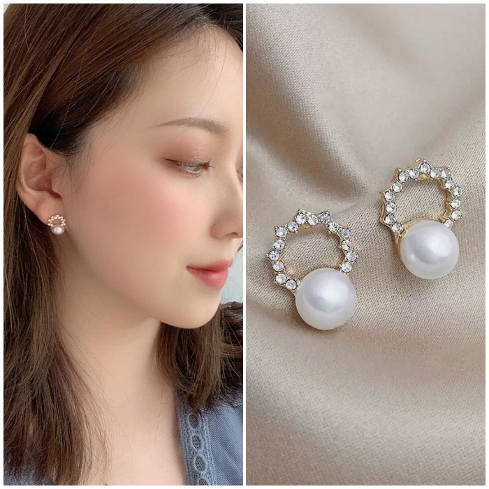 浮誇小姐 S925 耳環 法式典雅耳環 A100-5 珍珠耳環 水鑽耳環 星星耳環 長款耳環 垂墜耳環 耳釘 台灣現貨 | 蝦皮購物