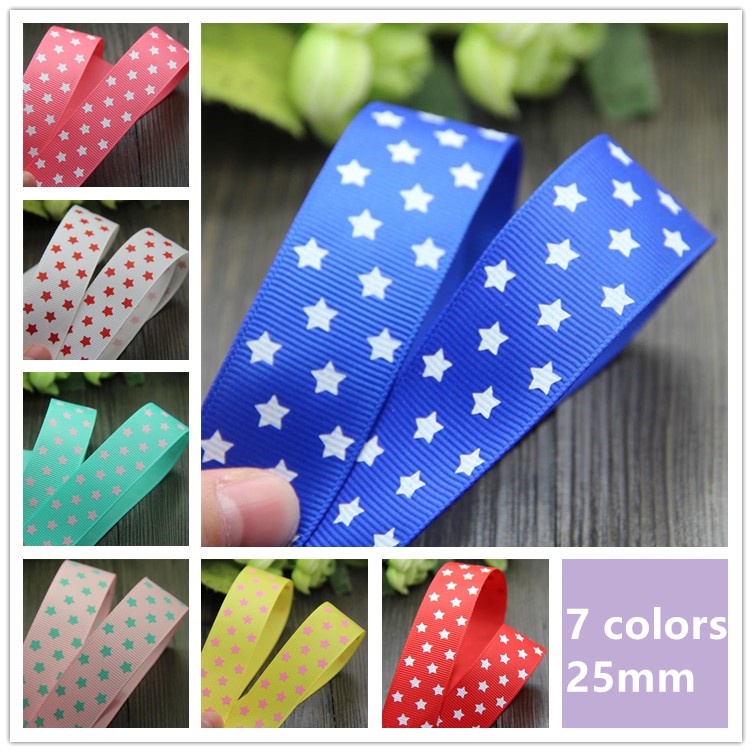 【5码价】热转印数码印五角星大小星星图案海军风罗纹带织带包装带DIY蝴蝶结带节假日礼品包装带 | 蝦皮購物