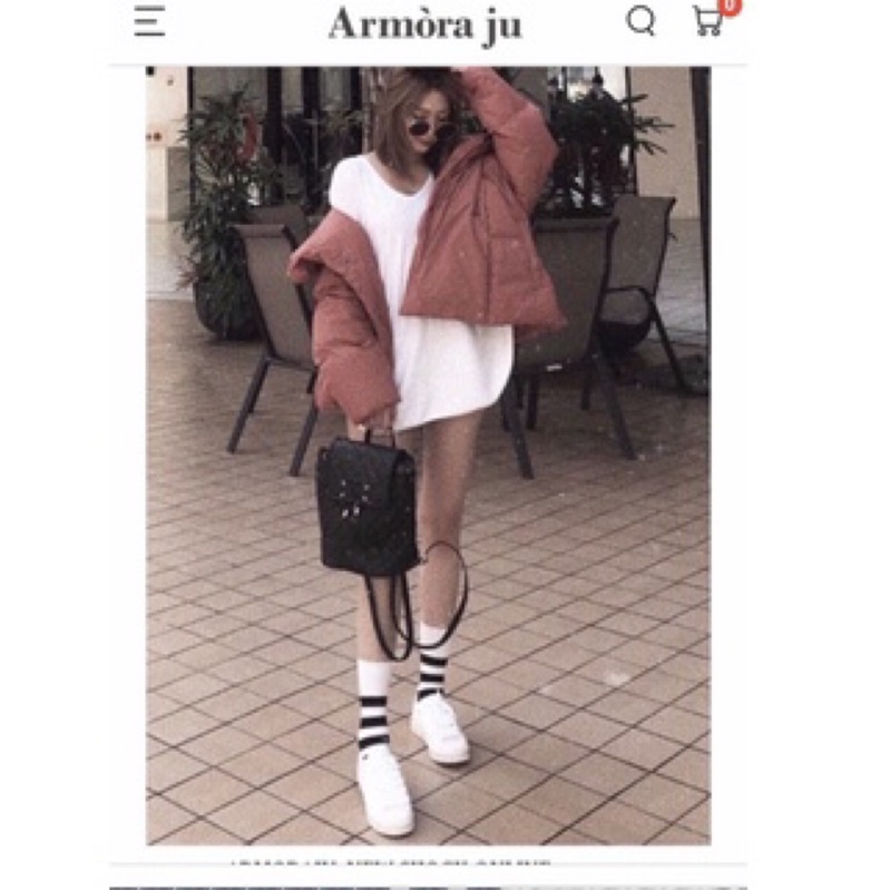 Armora ju miyuki 冬季低調立領保暖外套 全新轉賣 | 蝦皮購物