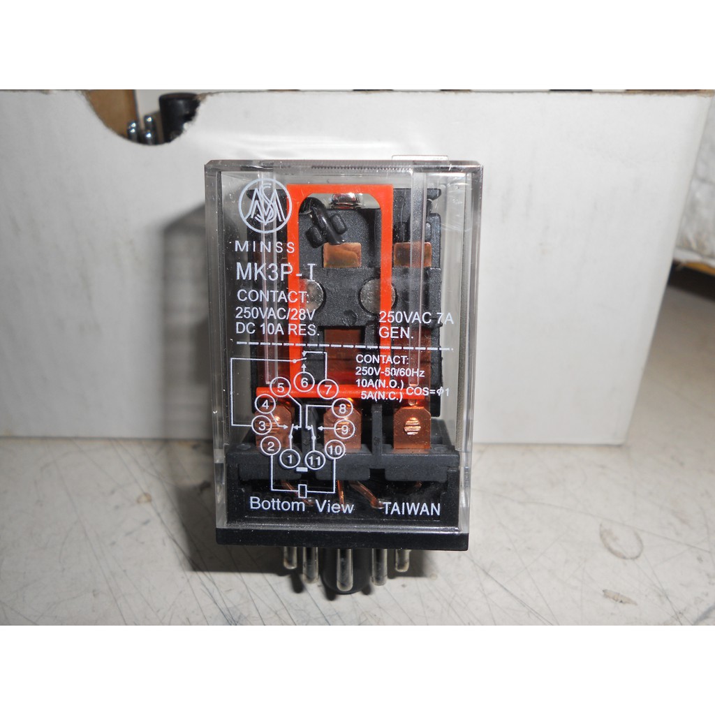 全新 台製 小型功率繼電器 Power Relay基準 MINSS MK3P-I 3極 24VDC 11P 大電流(D1 | 蝦皮購物