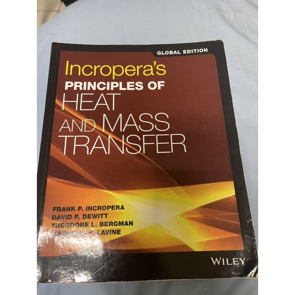 二手熱傳學 可小議價Incropera’s PRINCIPLES OF HEAT AND MASS TRANSFER | 蝦皮購物