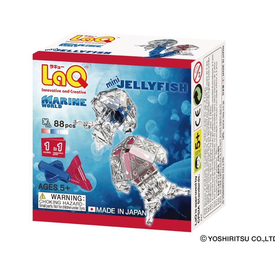 【LaQ】Q版小水母 (88pcs) 日本製造立體3D拼接積木/益智玩具/台灣獨家代理 | 蝦皮購物