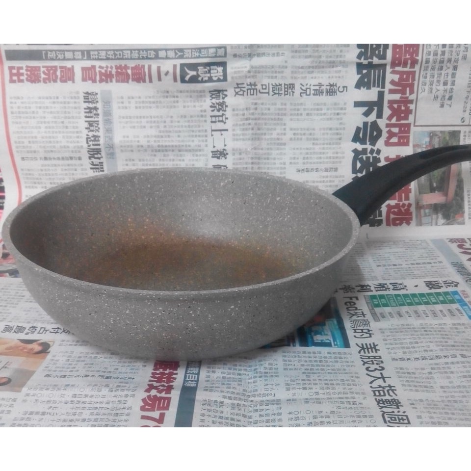 FLONAL 義大利杜拉大理石鍋 平底不沾鍋 iH爐導磁專用鍋 28cm深平鍋~ | 蝦皮購物