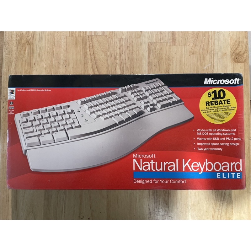 微軟人體工學鍵盤 Microsoft Natural Keyboard Elite | 蝦皮購物