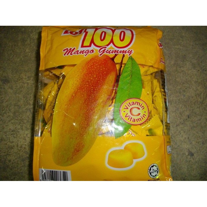 LOT100 一百份 一百分 水果軟糖 水果QQ糖 芒果口味 1公斤 馬來西亞進口 | 蝦皮購物