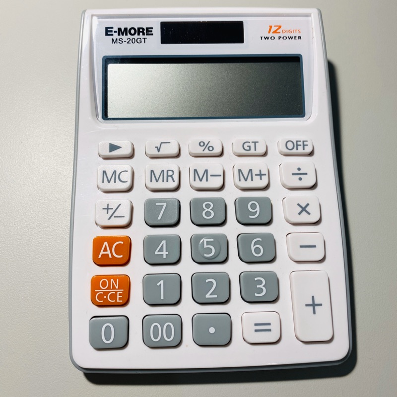 [二手9成9新]E-MORE MS-20GT 國家考試用計算機 白 12位數 | 蝦皮購物