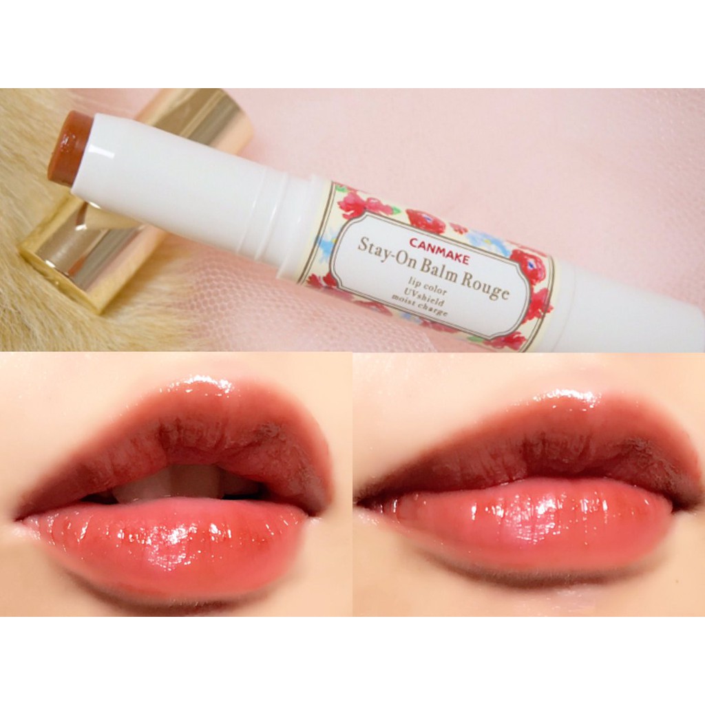 [所有顏色] Canmake Stay-On Balm Rouge Japan - 日本防曬色潤唇膏 | 蝦皮購物