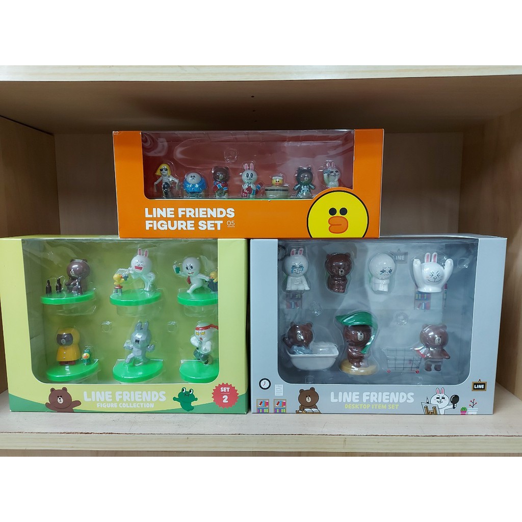 【Line Friends】正版盒裝公仔組 | 蝦皮購物