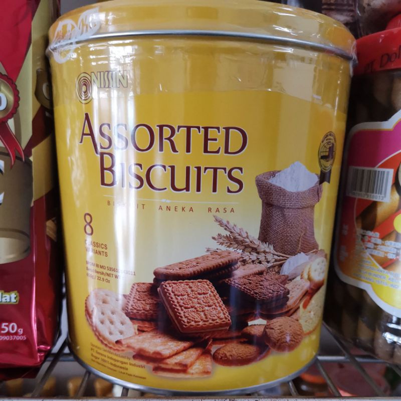 印尼台灣 Nissin Assorted Biskuit Kaleng Kuning 650gr 餅乾 | 蝦皮購物