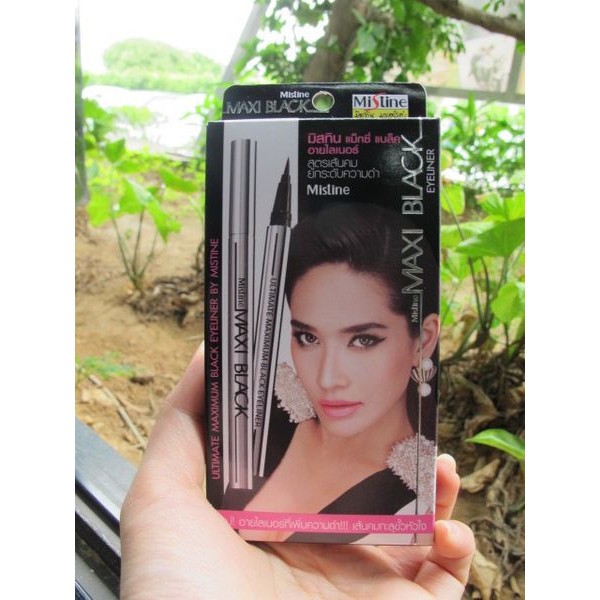 泰國 Mistine MAXI Black 魅力四射全效眼線液筆 (黑色/1g) | 蝦皮購物