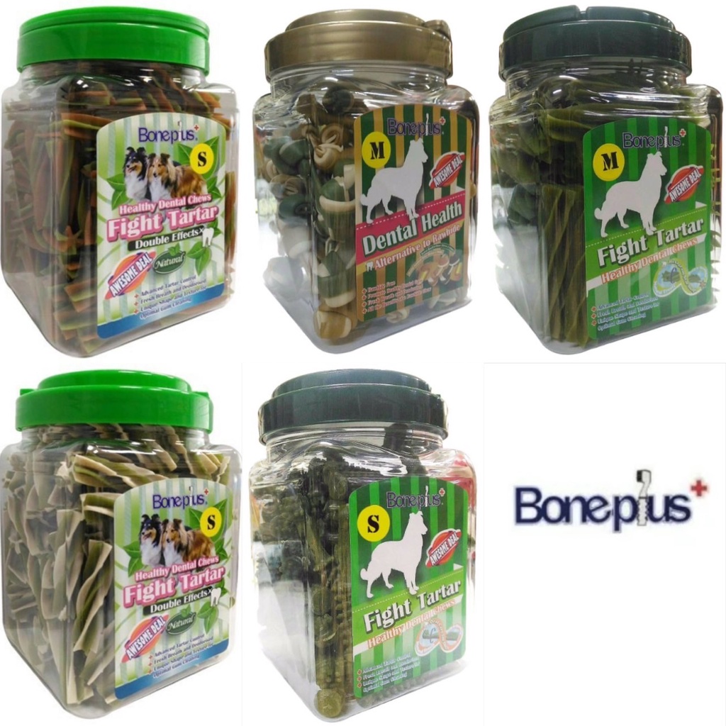 【888汪喵】 Boneplus【潔牙骨】動能雙頭/螺旋六星/雙效薄荷草本/雙色骨結/雙效起司六星/小桶700g | 蝦皮購物