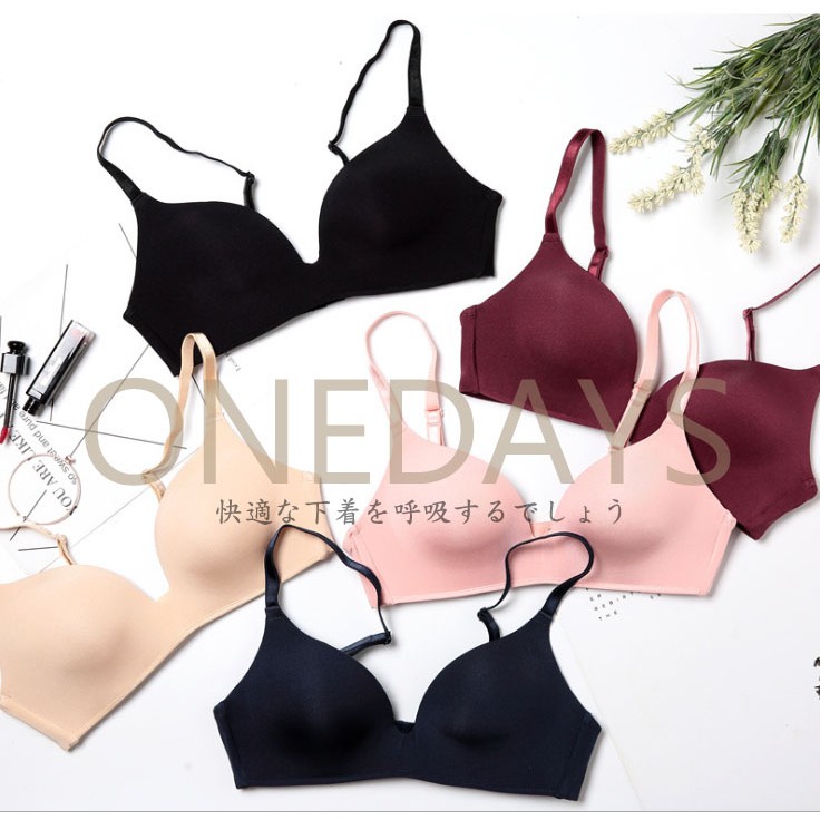 Onedays§會呼吸の內衣♥日系無痕無鋼圈薄墊內衣 一片式舒適深V爆乳平口美背小可愛👙無負擔甜美女孩最愛8色C999 | 蝦皮購物