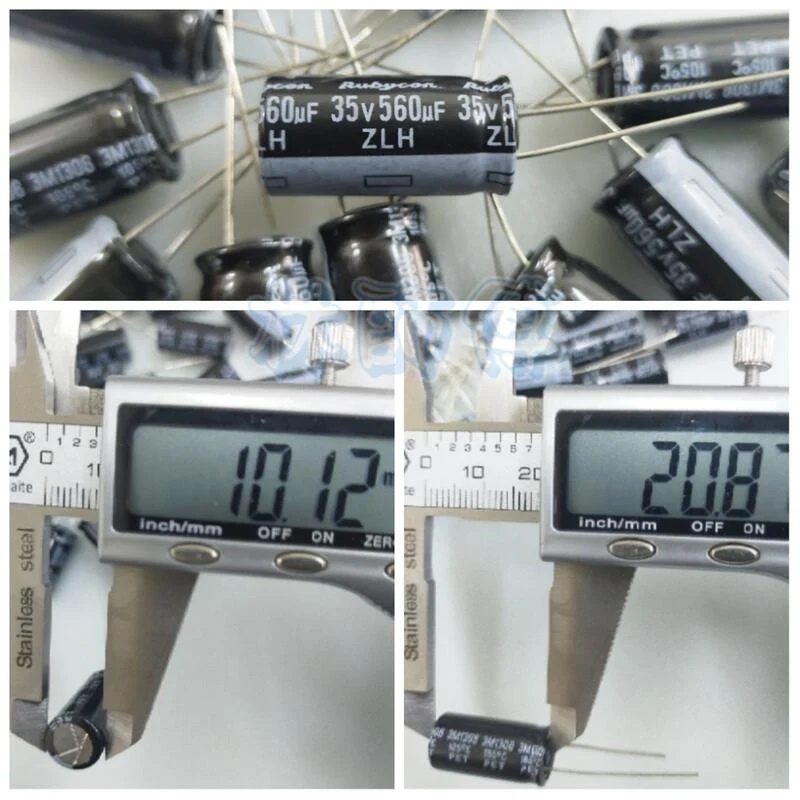 【林師傅】全新 Rubycon 電解電容 35v560uf 35V 560uf 105度 ZLH 10×20（10入） | 蝦皮購物