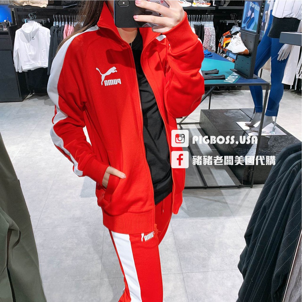 【豬豬老闆】PUMA 流行系列T7 外套 立領 歐規 休閒 運動 男款 黑白53009401 紅白53009411 | 蝦皮購物