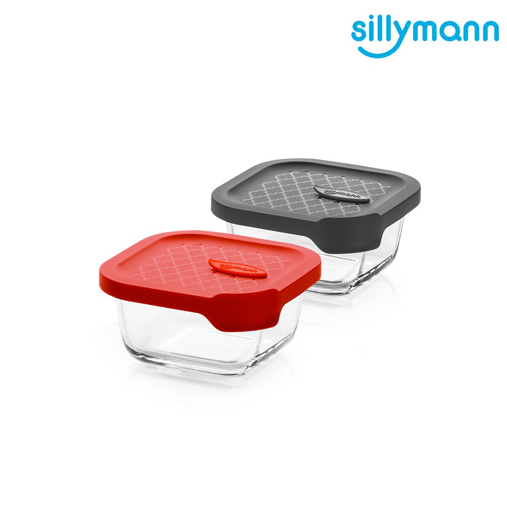 【韓國sillymann】 100%鉑金矽膠微波烤箱輕量玻璃保鮮盒(正方型300ml) | 蝦皮購物
