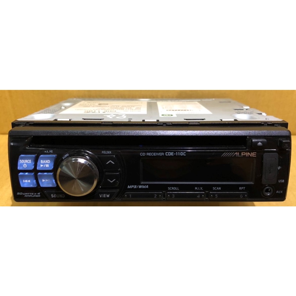 汽車音響主機 ALPINE CDE-110C 收音機+CD+USB+AUX | 蝦皮購物