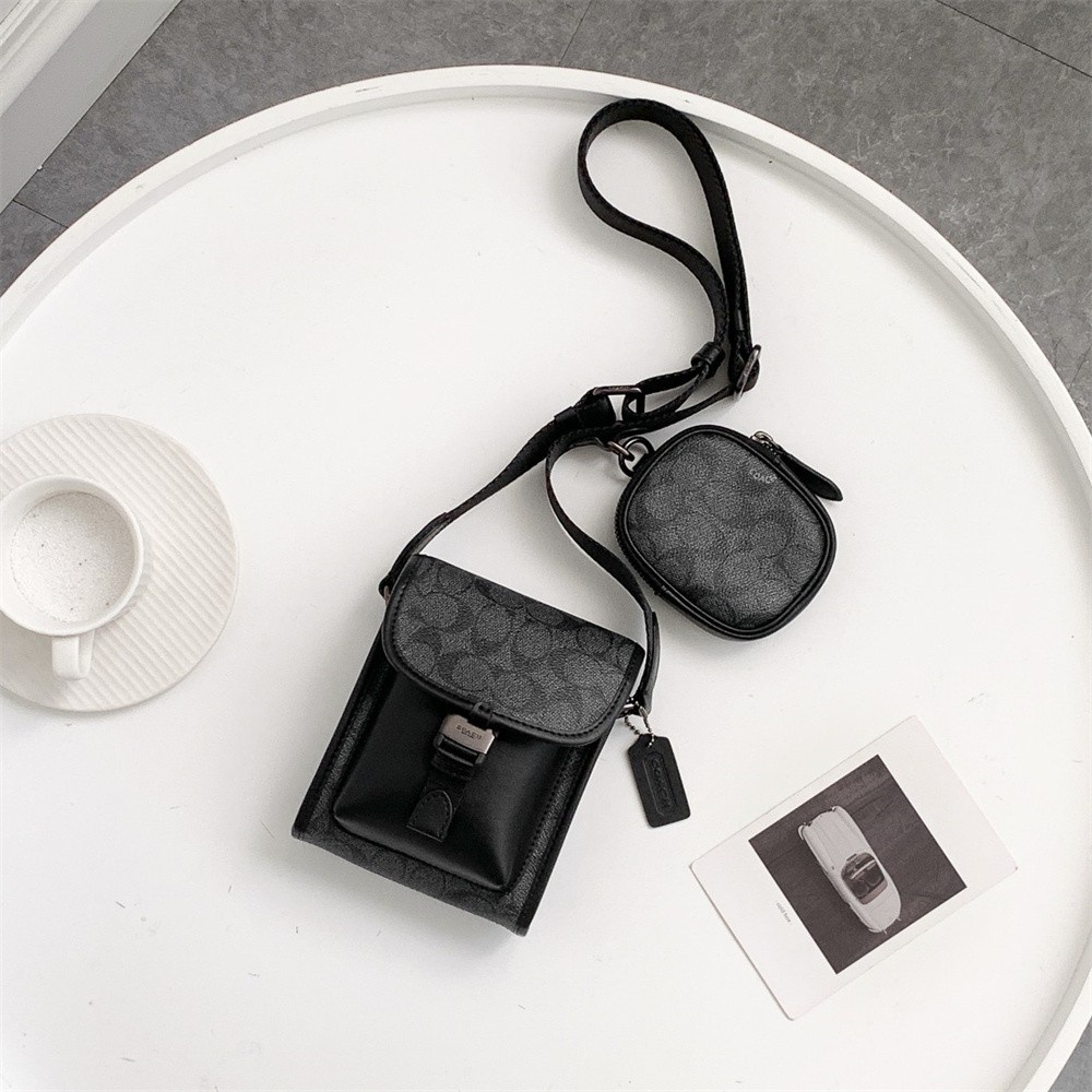 蔻馳 _ Coach C2600 C2388 C2601 Charter North South 斜挎包帶混合袋男士女士 | 蝦皮購物