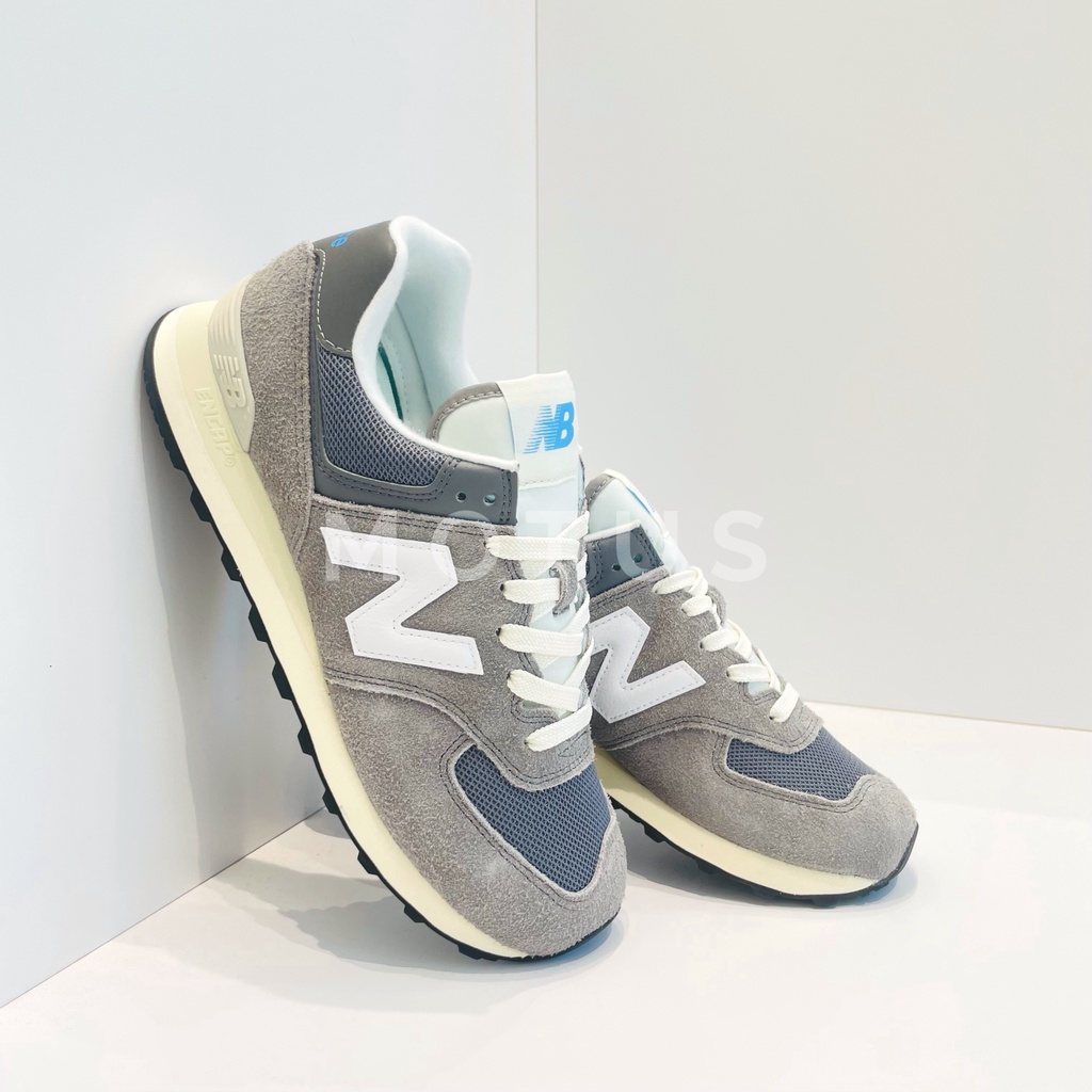Motus | New Balance 574 灰白 復古 麂皮 休閒鞋 U574WR2 | 蝦皮購物