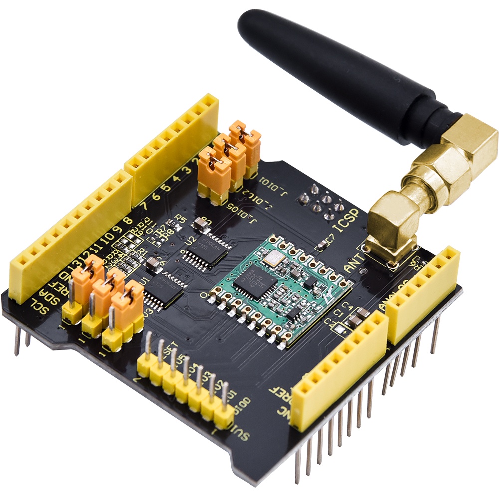 【樂意創客官方店】《附發票》FSK 868mhz RF無線通訊擴展板 RFM69HCW 適用Arduino大部分開發板 | 蝦皮購物
