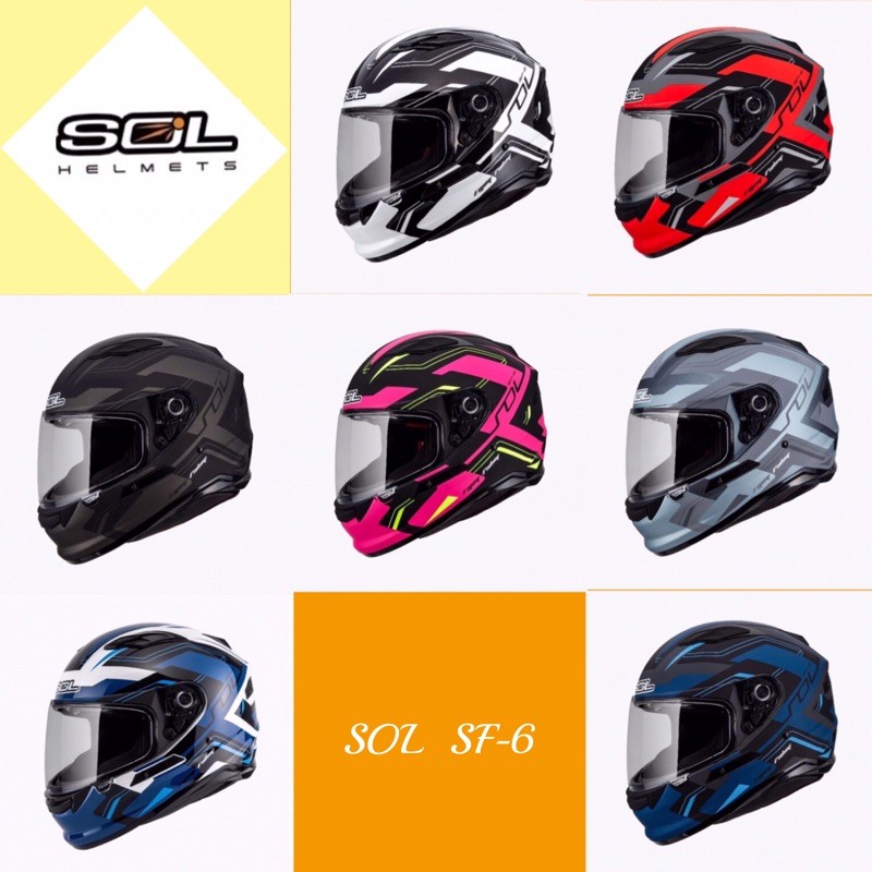 【歐耶】SOL SF-6 SF6 彩繪 超新星 全罩式安全帽 內墨鏡 鏡片鎖 耳機槽 | 蝦皮購物